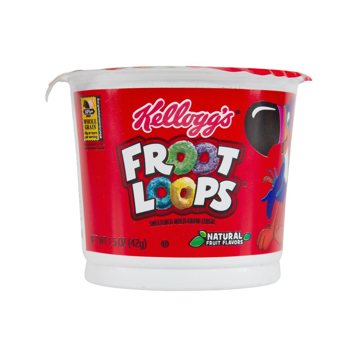 KELLOGG'S Froot Loops Fruit Flavored Multigrain Cereal [Cup] (US ver ...